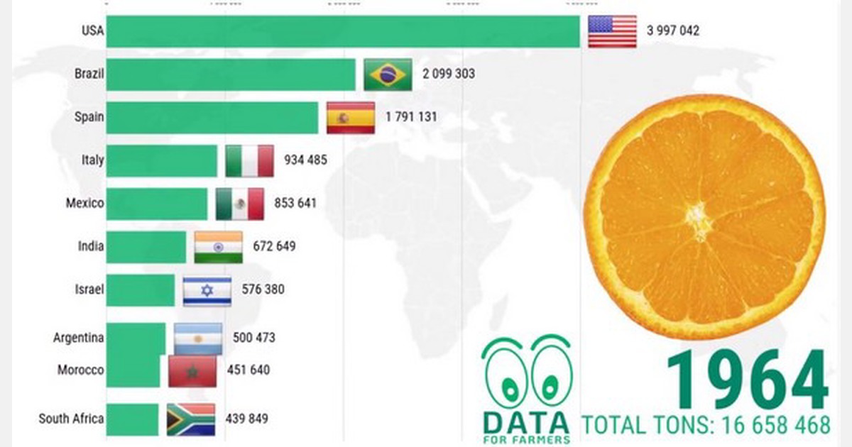 The top 10 orange-producing countries