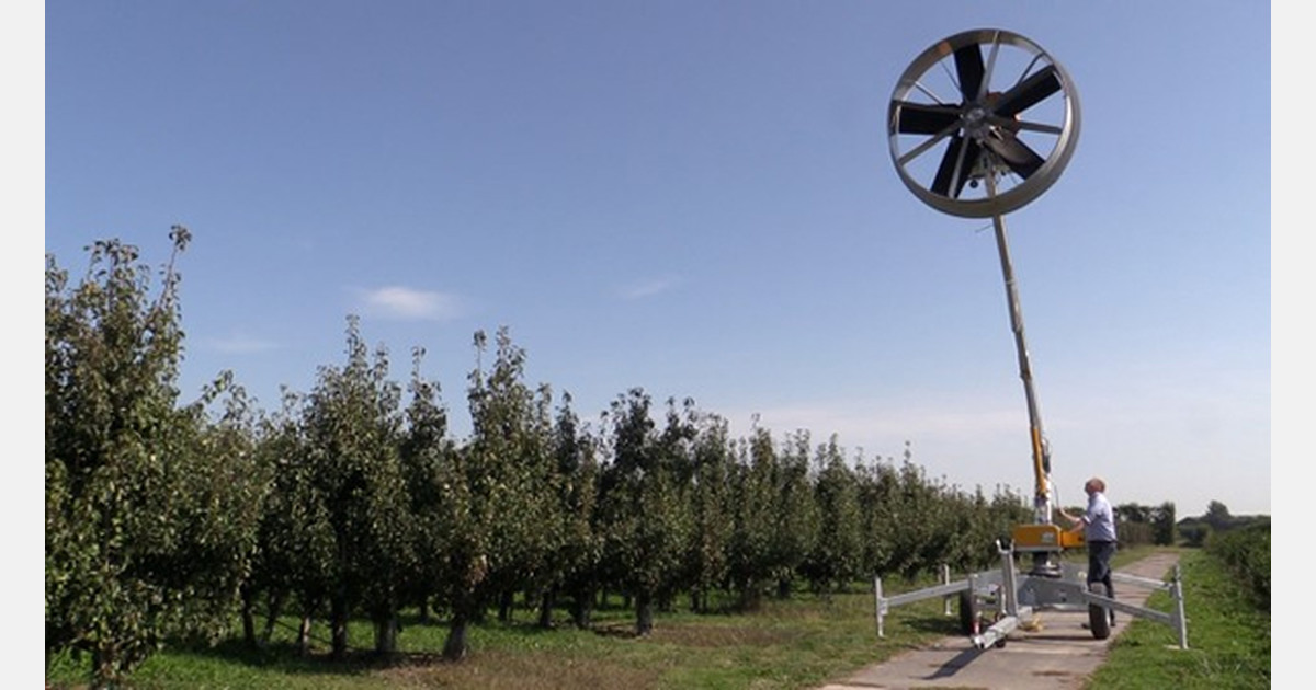 "Mobile night frost machine is quiet and protects crops well against ...