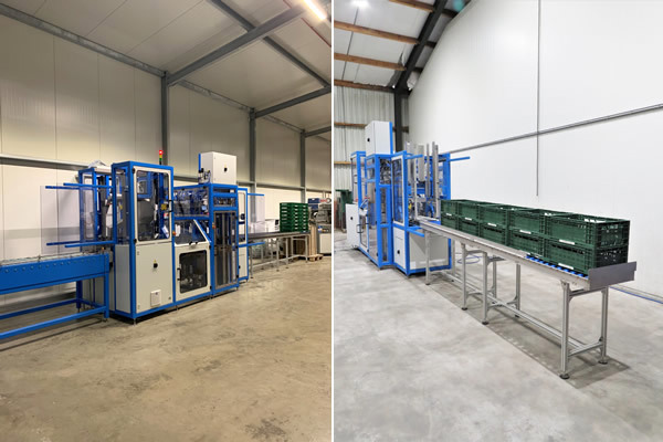 Fully automated crate unfolding machine taken into use