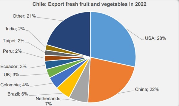 Chilean fruit exports shift from EU, North America to Southeast Asia, South America