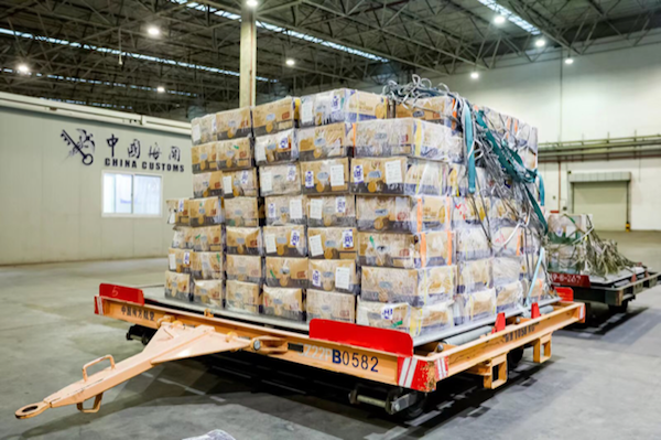 First ever arrival of Philippines durians in China