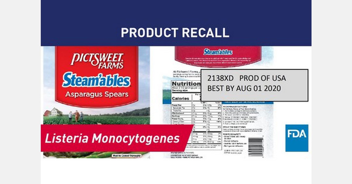 Pictsweet Farms Steam'ables Asparagus recall