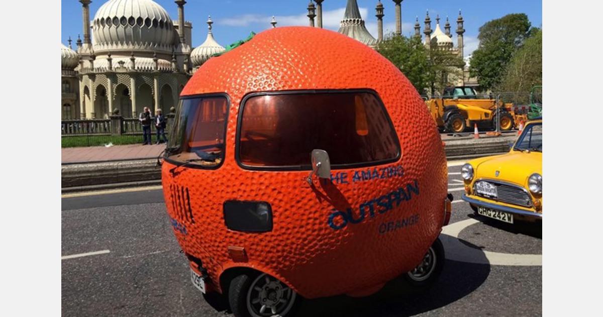 Edd China owns a Mini shaped like an orange