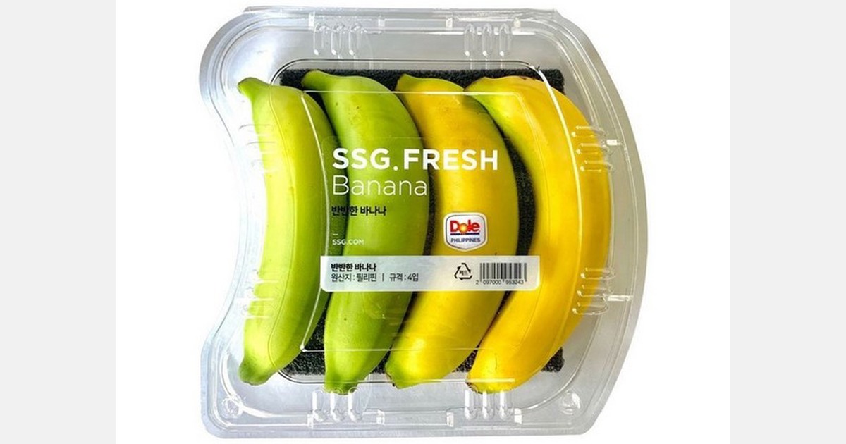 Smarter banana packaging means fruits are staggered by ripeness level