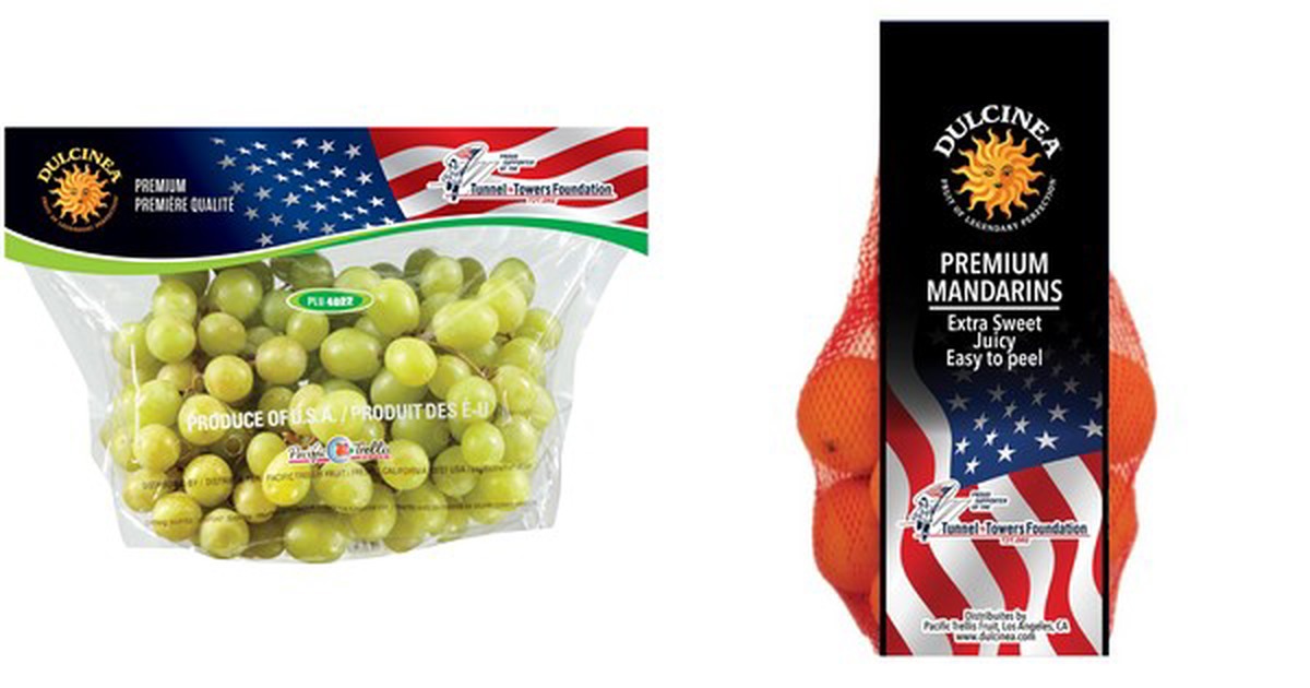 Veteran's Day promotion with dedicated packaging for grapes and mandarins
