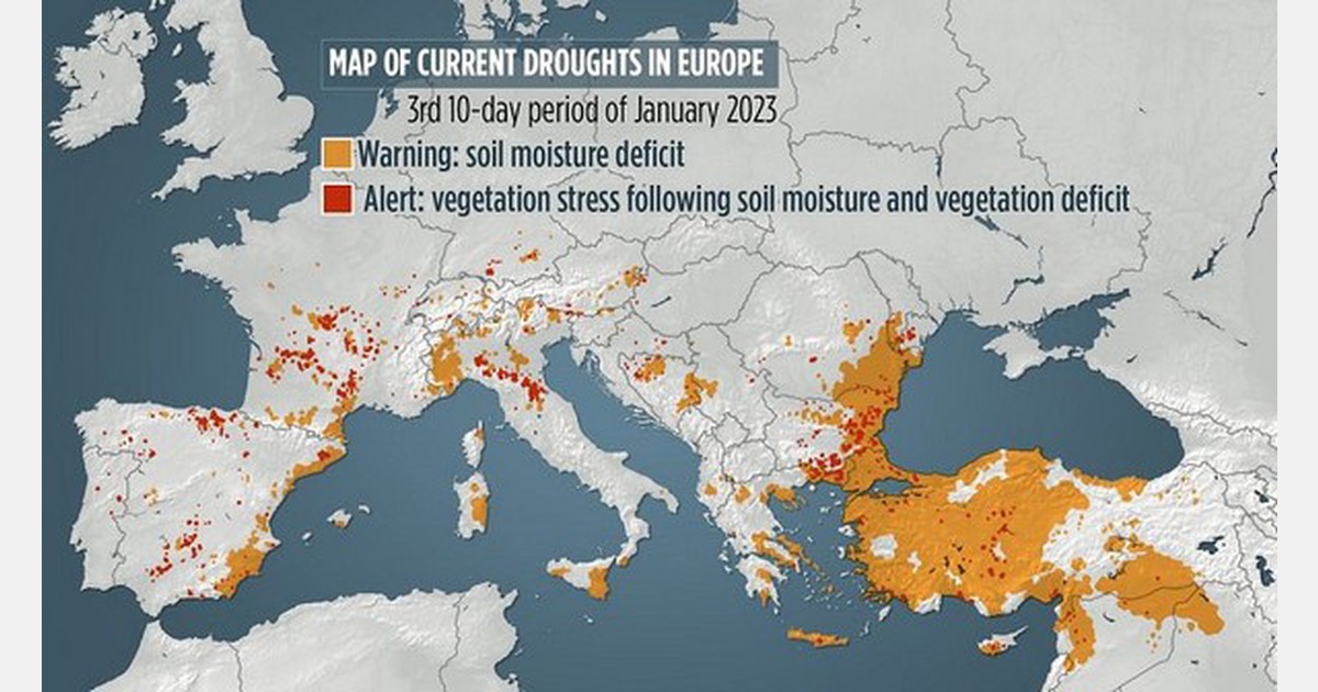 How winter drought is affecting Europe