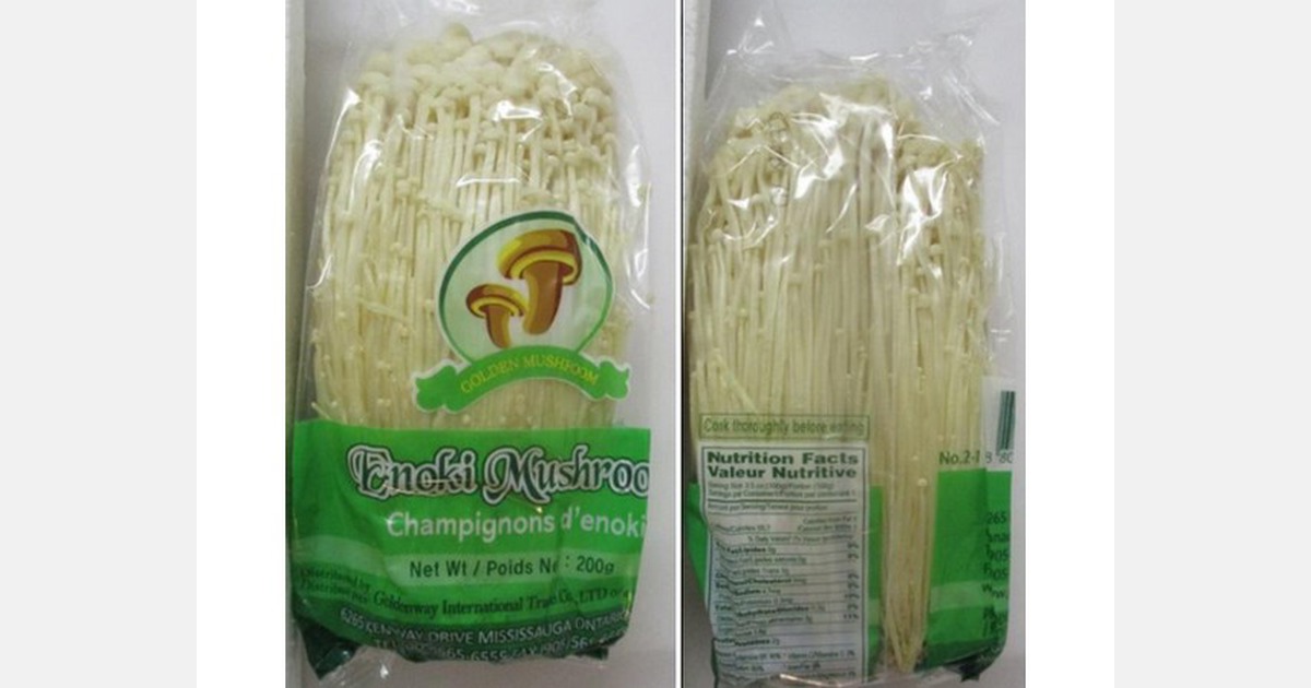 Golden Mushroom brand Enoki Mushroom recalled due to Listeria monocytogenes