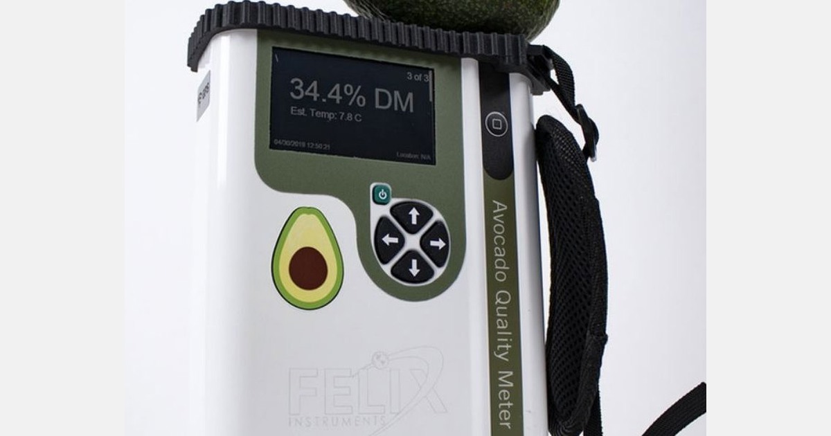 Machines for non-destructive measuring of fruit quality on display in ...