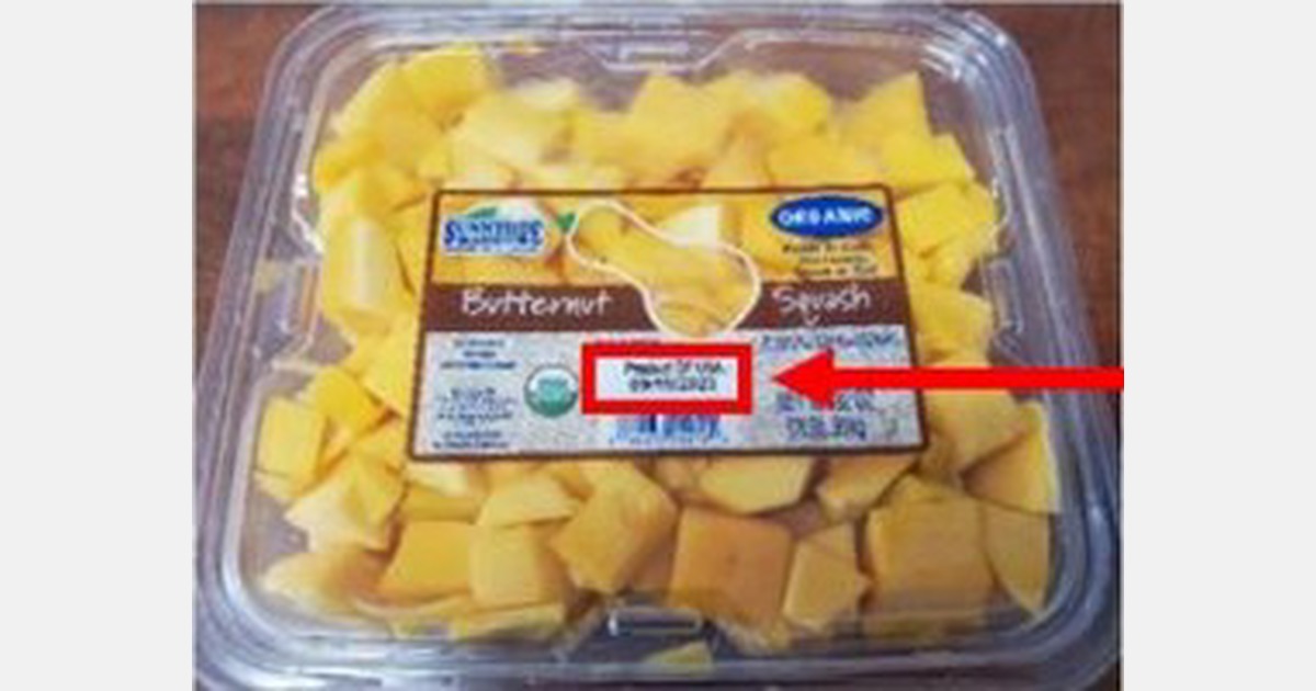 Safeway Fresh Foods recalls Sunnyside Farms Organic Butternut Squash