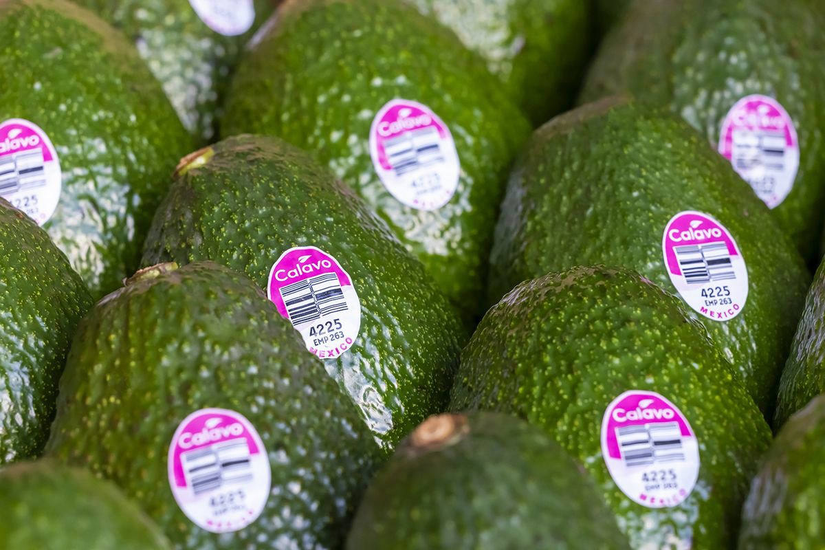 Avocados feature pink labels for breast cancer awareness month