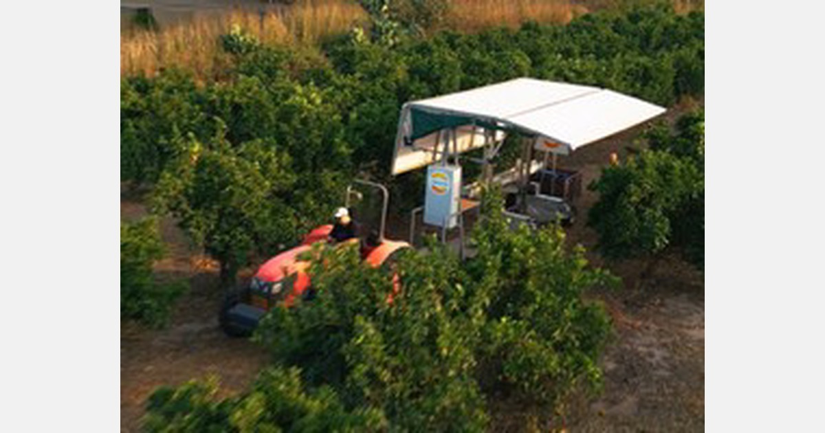 Israeli tech company Nanovel has created an AI-powered citrus picking robot