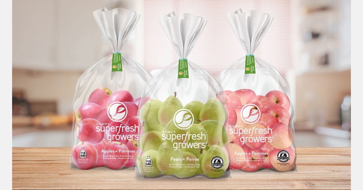 Post-consumer recycled apple and pear bags launched