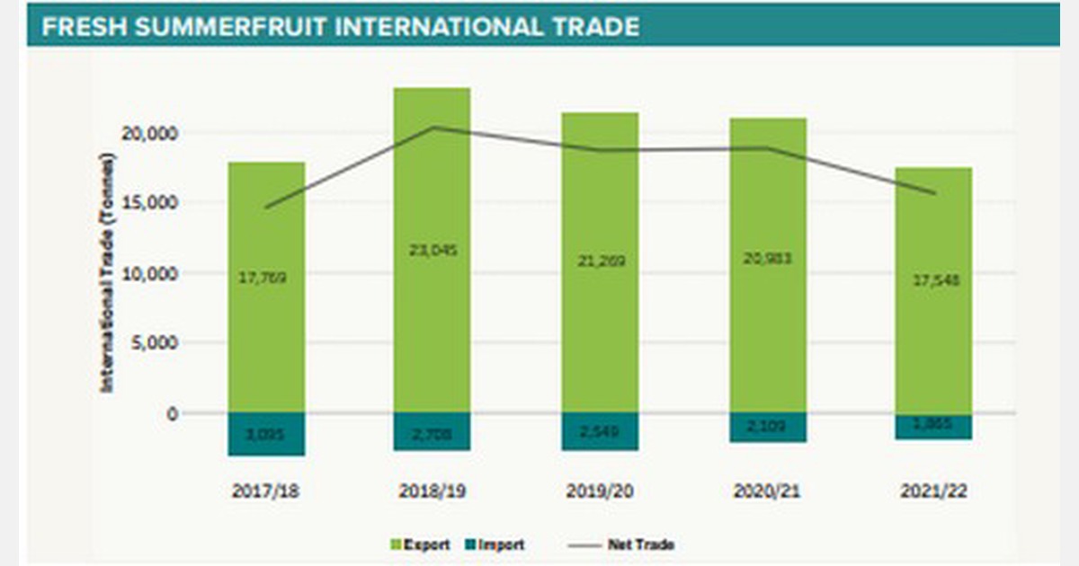 Australian summer fruit volumes should increase significantly on last year