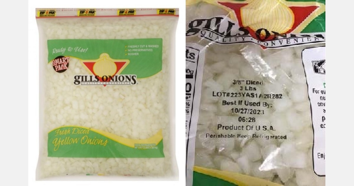 Gills Onions recalls selected lots of fresh diced onion products ...
