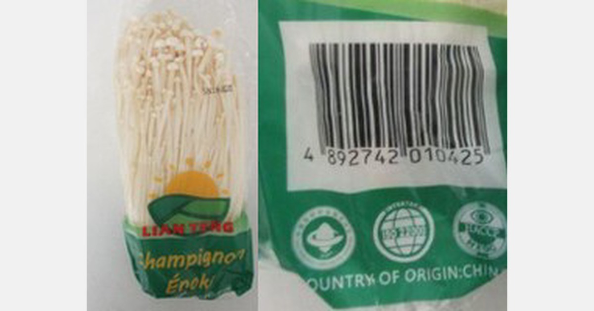 Lian Teng brand Enoki Mushroom recalled due to Listeria monocytogenes