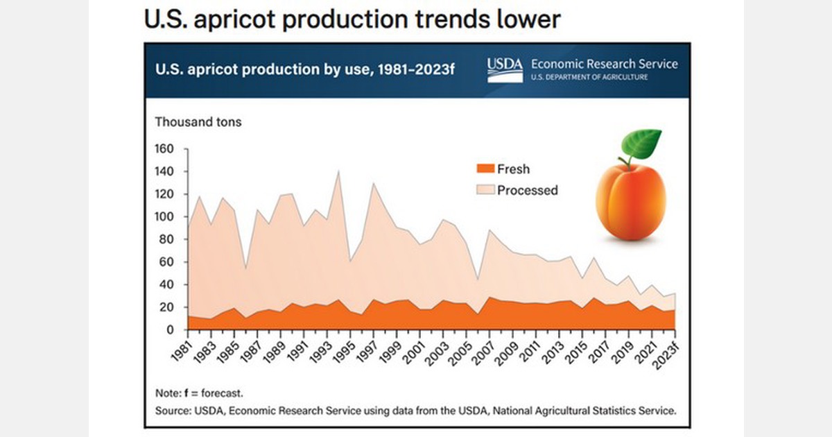US apricot production trends lower