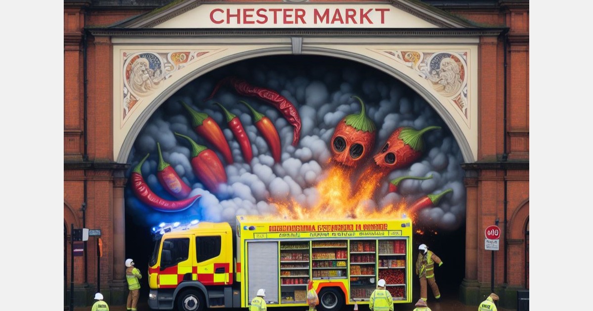 Chester market evacuated due to chilli fumes