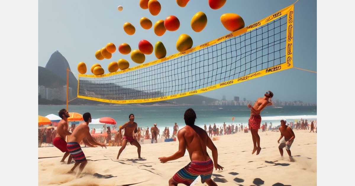 "Manbol: New beach game with ball in the shape of mango is gaining ...