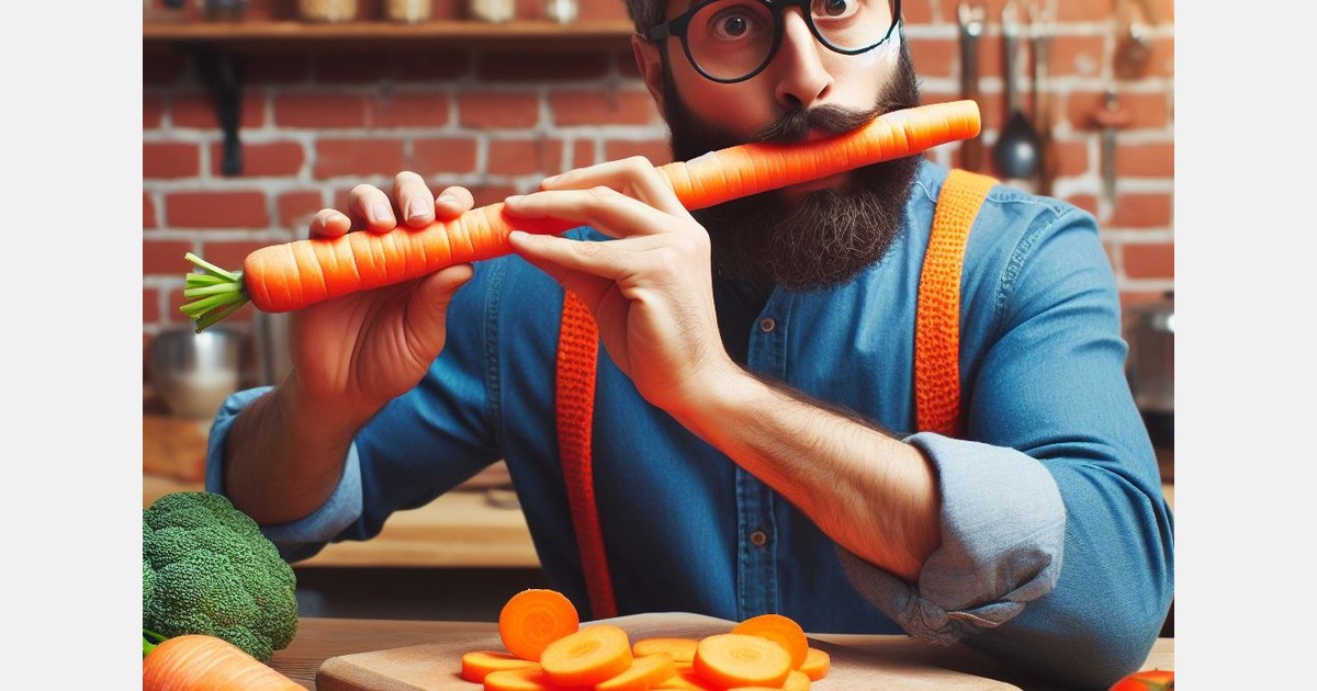Man made a flute out of a carrot and it works perfectly