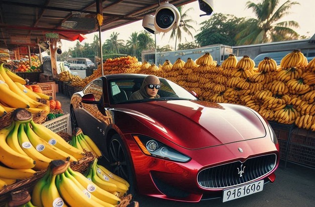 Maserati-driving banana thief forces fruit stand security upgrade