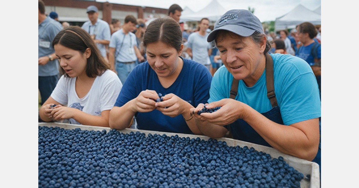 Blueberry eating world record