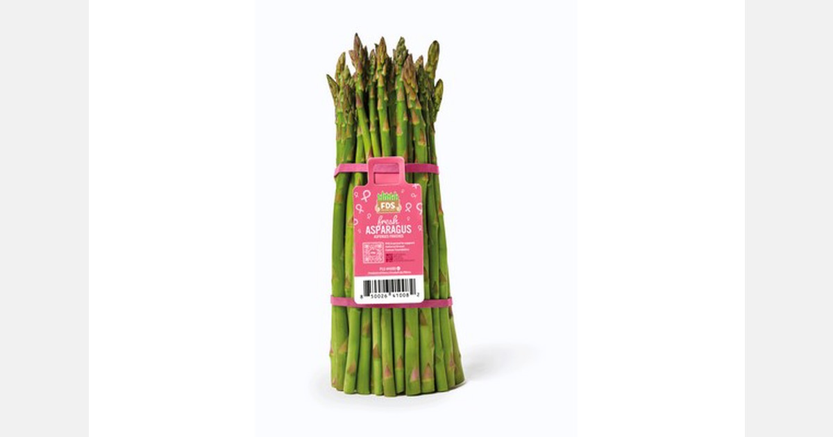 Turning asparagus tags pink to support National Breast Cancer Foundation