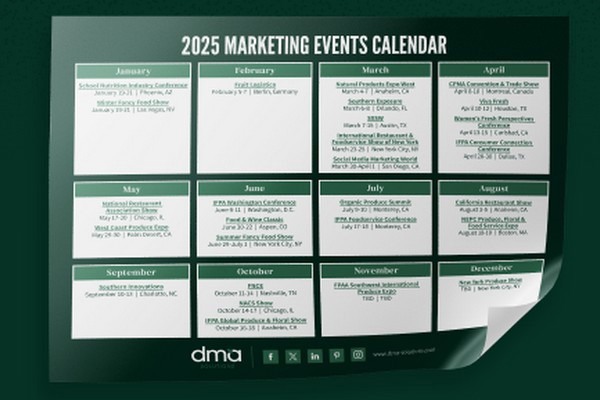 Annual social media and marketing event calendar for 2025 available
