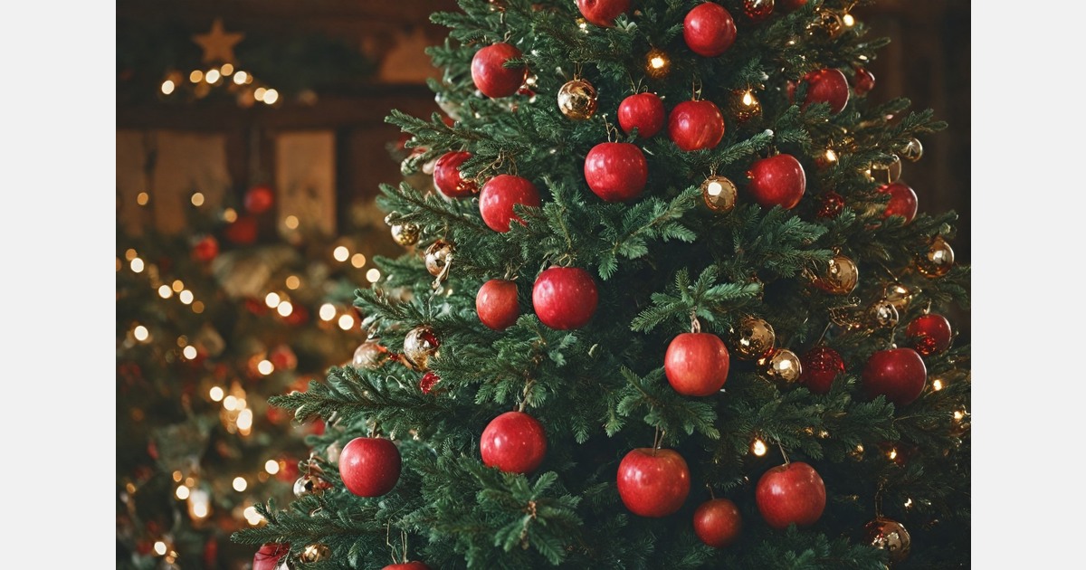 Why Christmas trees were once decorated with apples