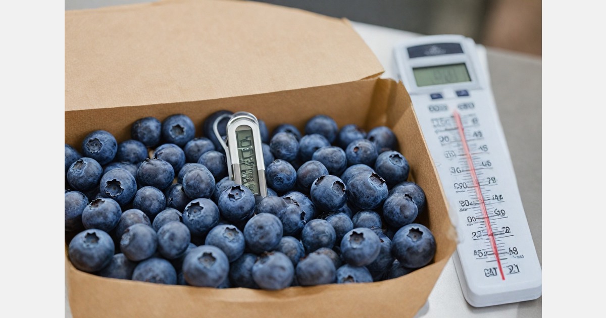 Thermometer in blueberry package sparks police response