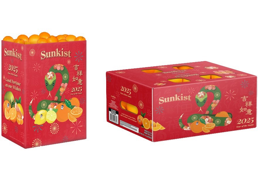 Celebrating Lunar New Year 2025 with Year of the Snake citrus packaging