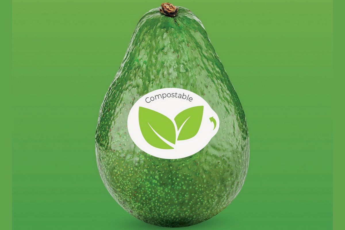 New compostable label shows the future of fruit labeling