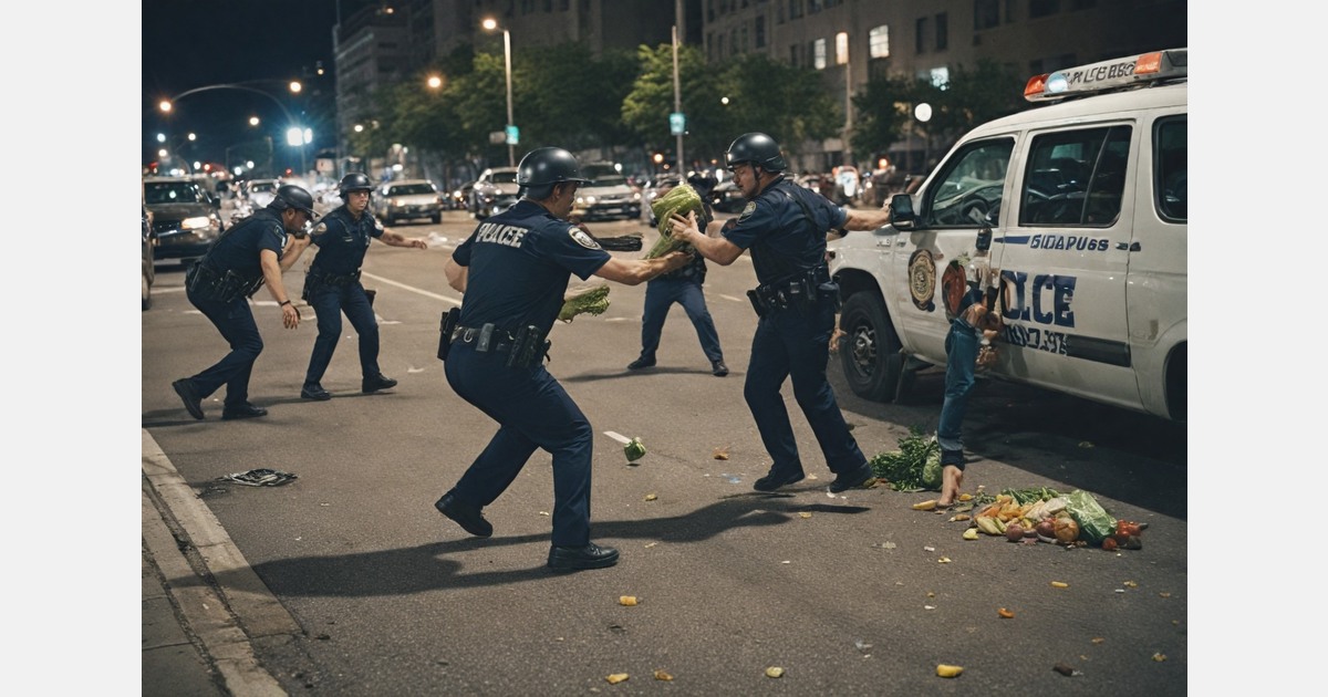 Suspects throw canned vegetables at police during high-speed chase
