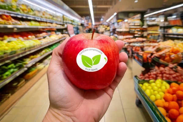 Home compostable fruit label up for sustainability initiative award