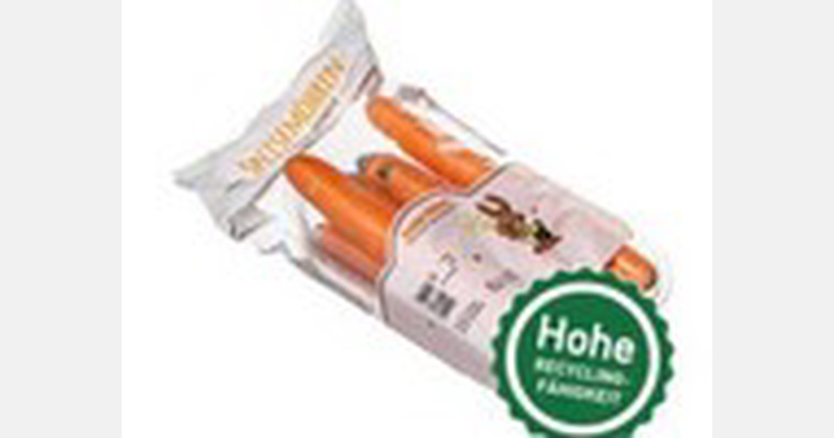 Sustainable carrot packaging with high recyclability