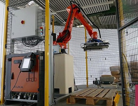 "Robotised gripper technology for bag palletising in confined spaces"