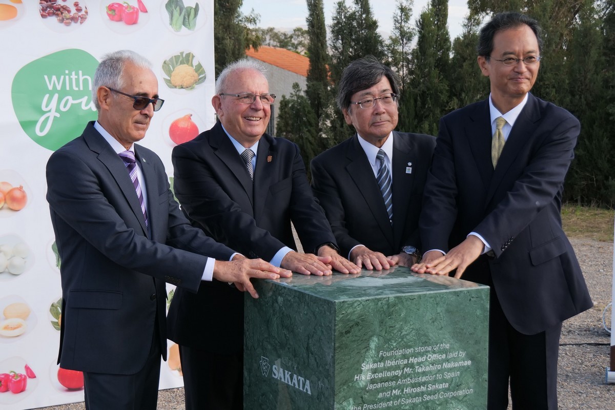 Sakata lays the first stone of the headquarters for Spain and Portugal ...