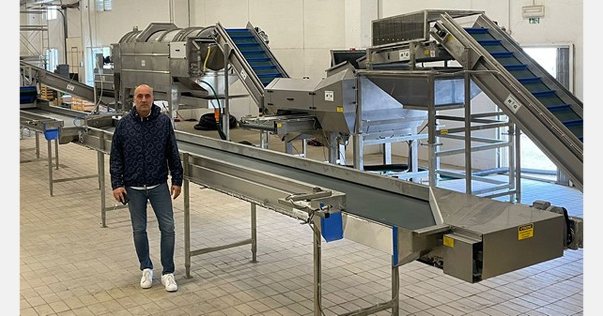 A new potato washing line