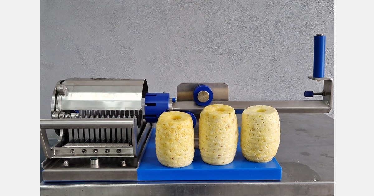 New pineapple slicing machine