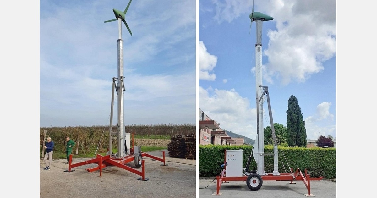 Orchard protection with mobile or electric anti-frost fans