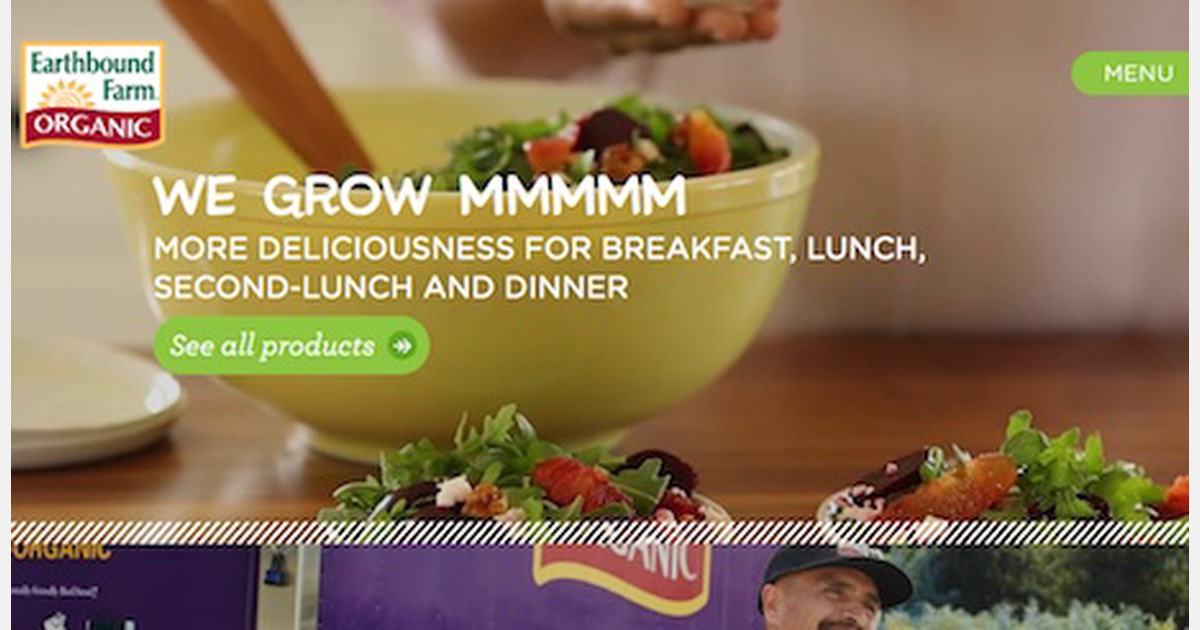 US (CA): Earthbound Farm launches magazine-style website
