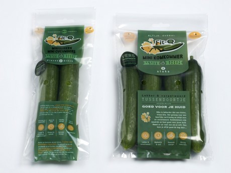 Resealable packaging for mini cucumbers